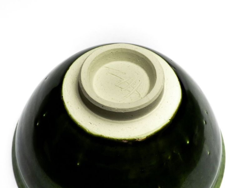 Japan Oribe green Tenmoku Matcha-Schale | Schale | 13153